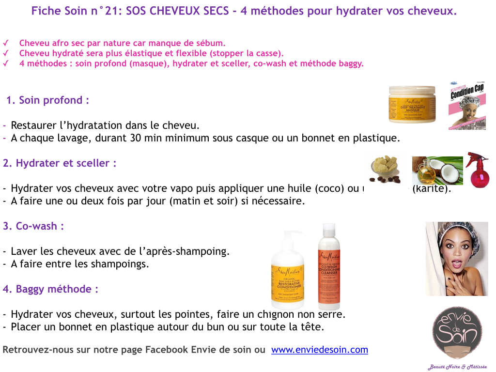 Fiche soin 21 Sos cheveux secs - 4 méthodes pour hydrater vos cheveux.001 - BLOG ENVIE DE SOIN
